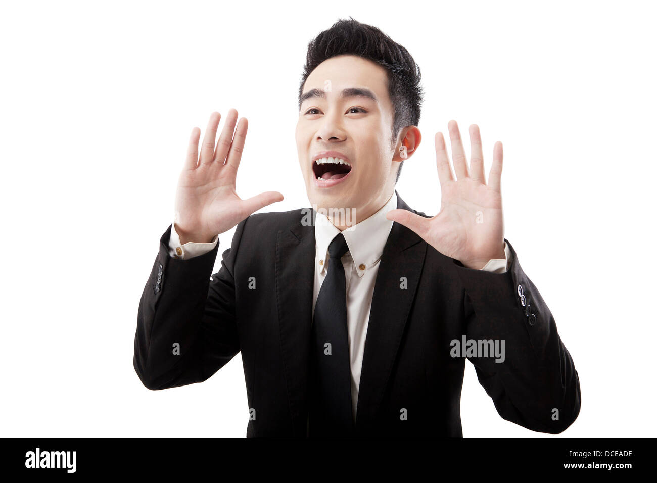 Business people shouting Stock Photo - Alamy