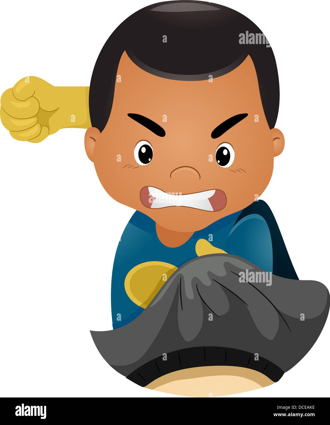 Cartoon Kid Punching