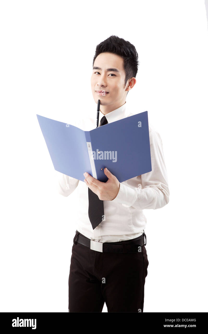 Business people and folders Stock Photo - Alamy