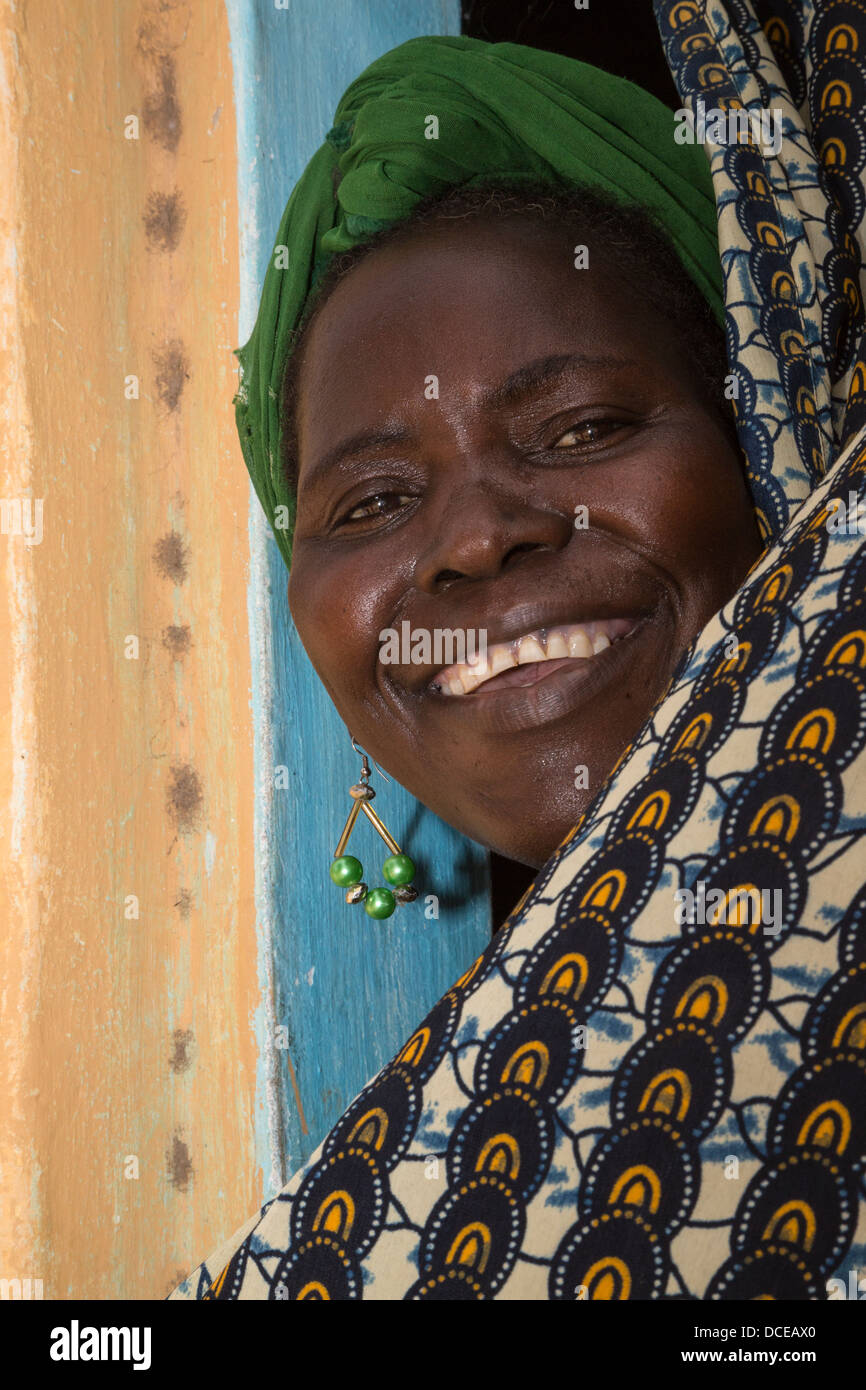 Smiling Senegalese Woman, Nixo Village, near Sokone, Senegal Stock ...