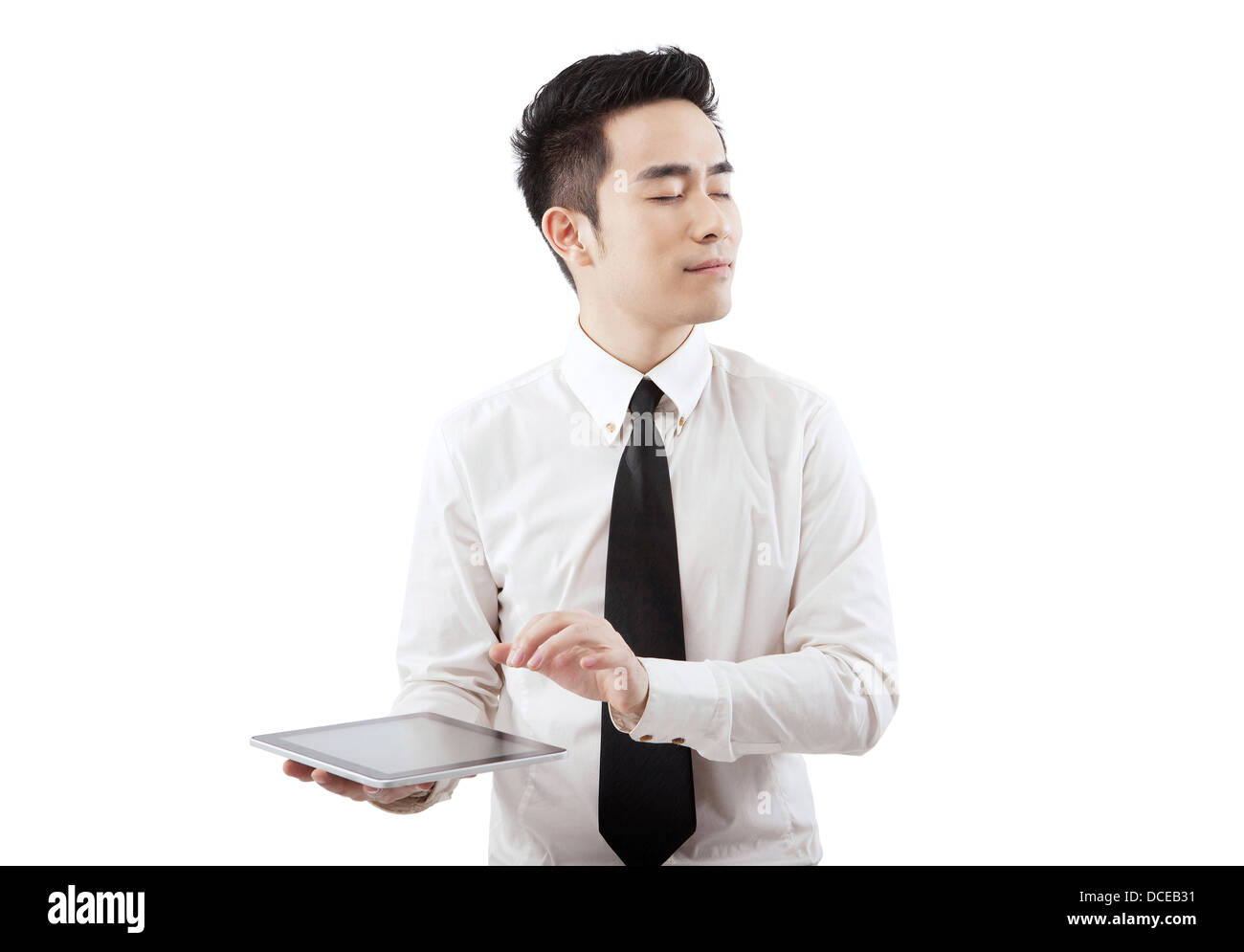 Business people using Ipad Stock Photo - Alamy