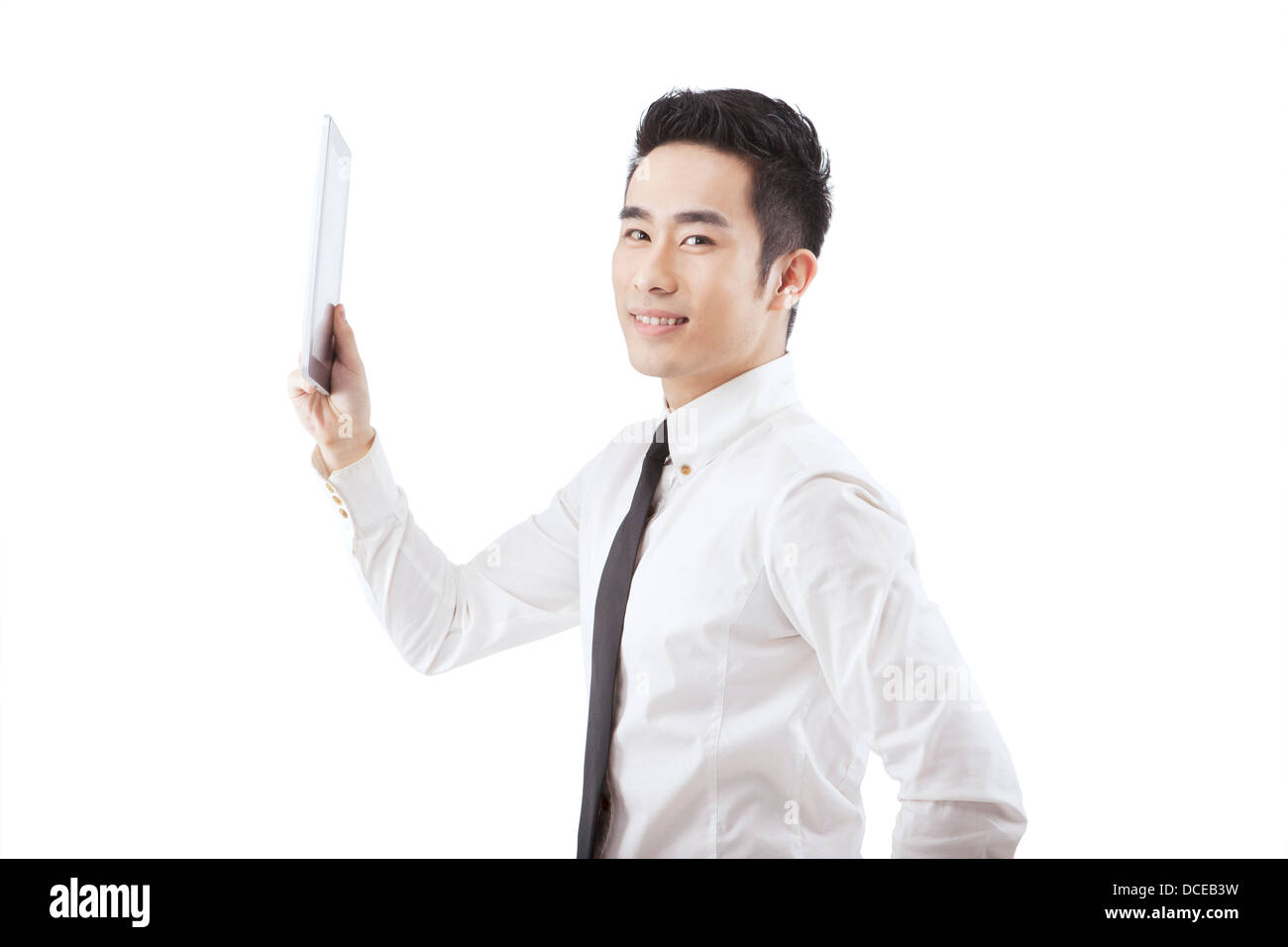 Business people using Ipad Stock Photo - Alamy