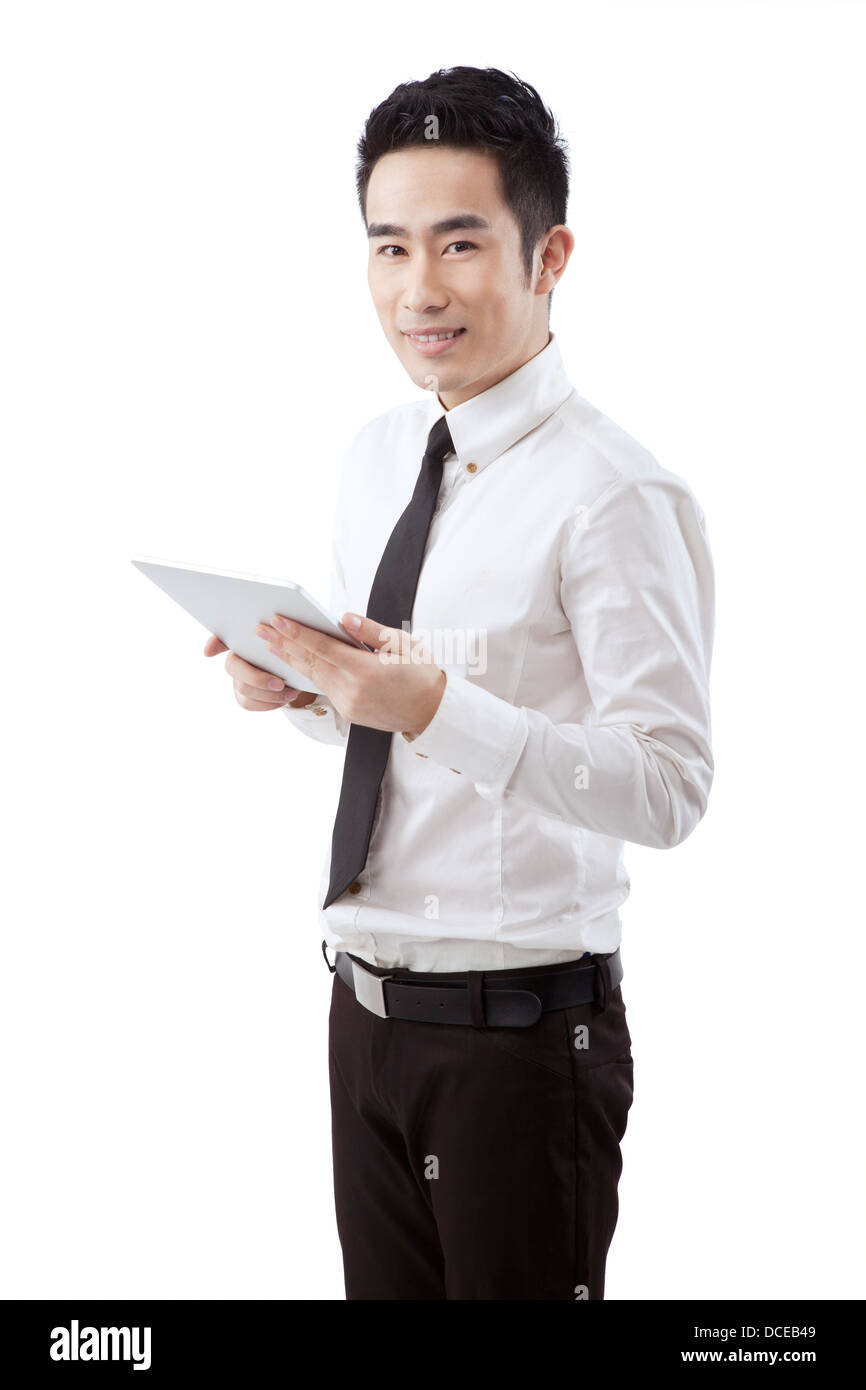 Business people using Ipad Stock Photo - Alamy