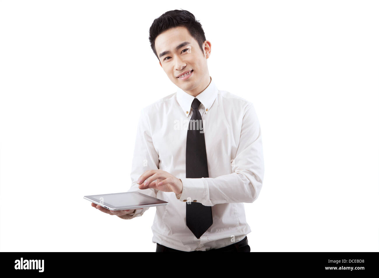 Business people using Ipad Stock Photo - Alamy