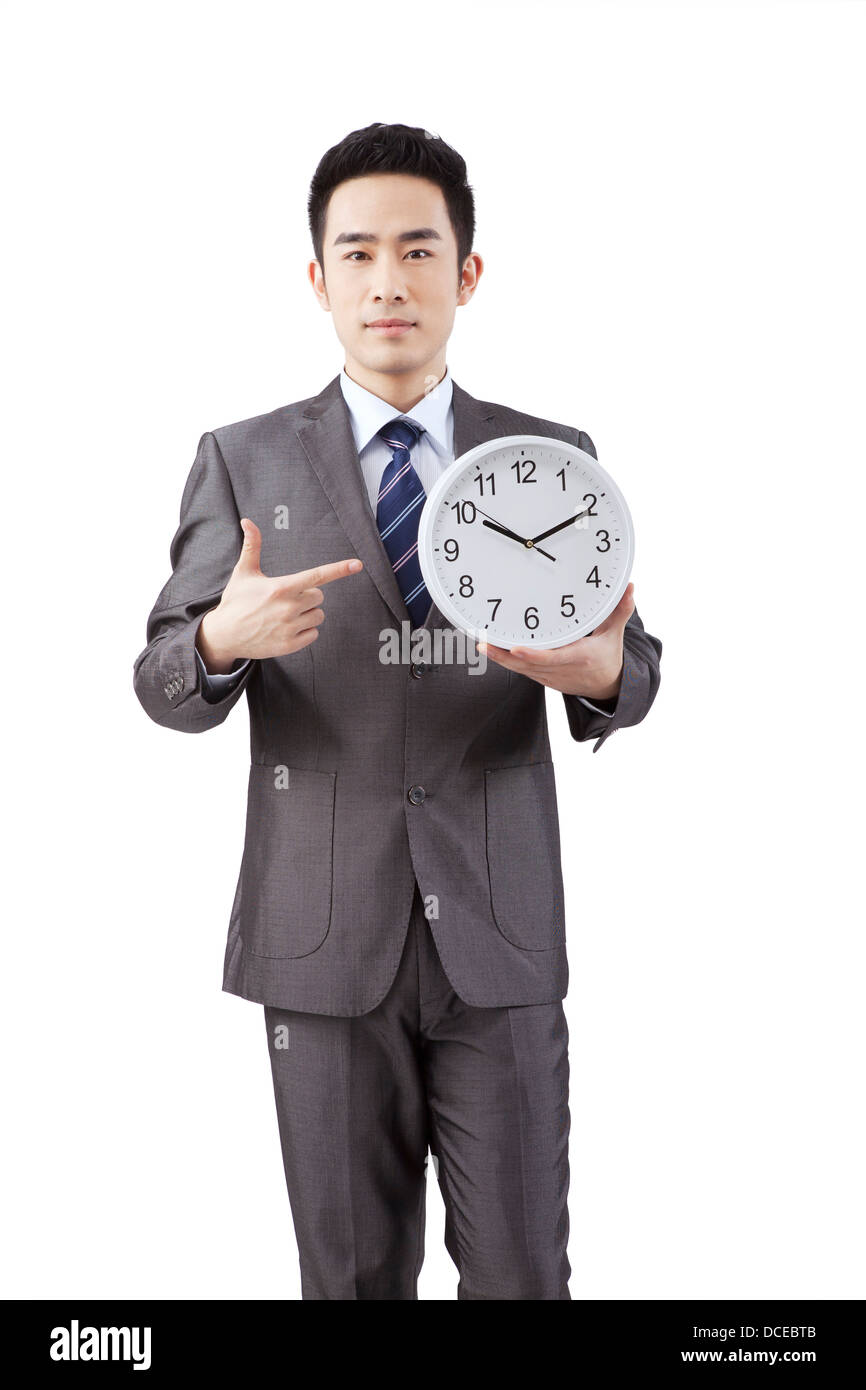 Business people and clock Stock Photo - Alamy