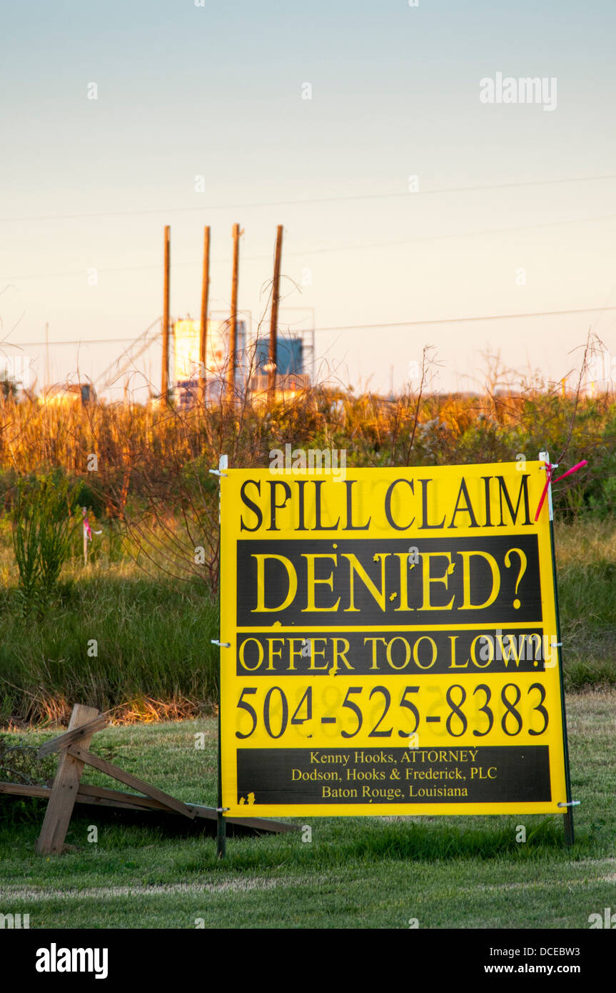USA, Louisiana, Atchafalaya Basin, Terrabonne Parish, Route 56, sign on ...