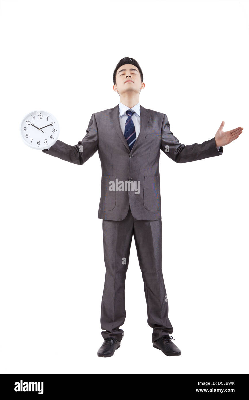 Business people and clock Stock Photo - Alamy