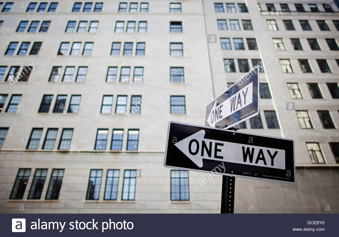 One Way Signs In New York City Stock Photos & One Way Signs In New York ...