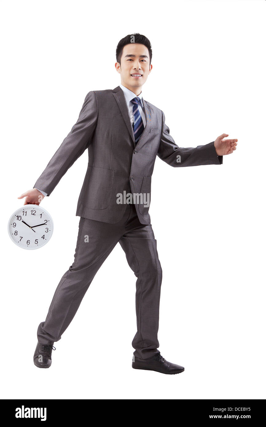 Business people and clock Stock Photo - Alamy
