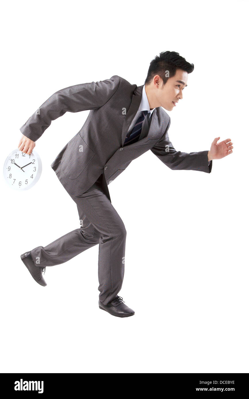 Business people and clock Stock Photo - Alamy