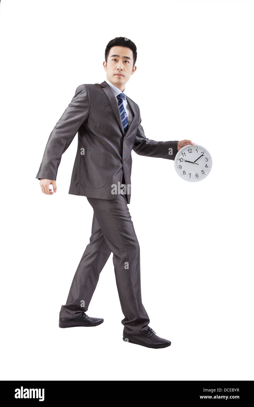 Business people and clock Stock Photo - Alamy