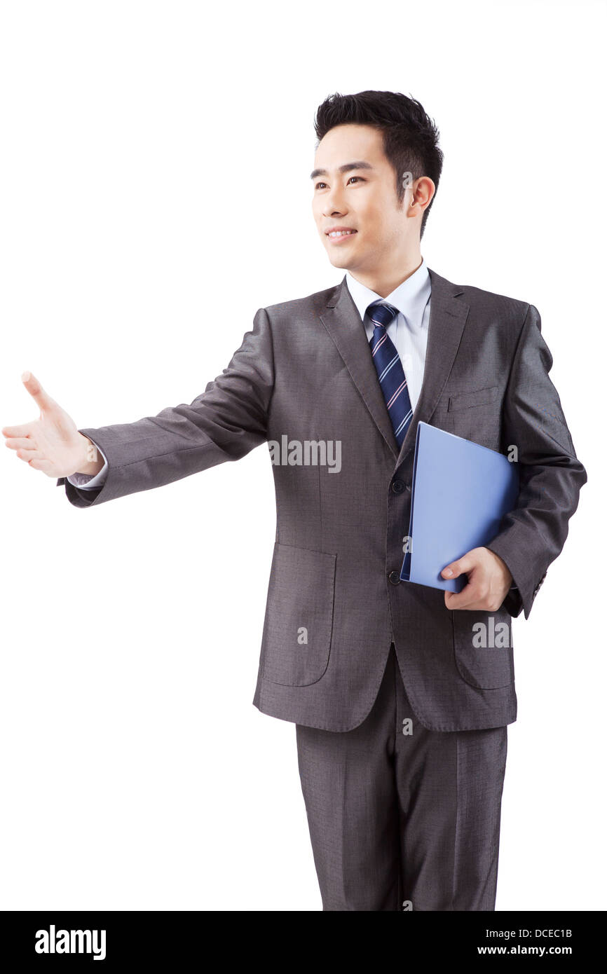 Business people holding a folder Stock Photo - Alamy
