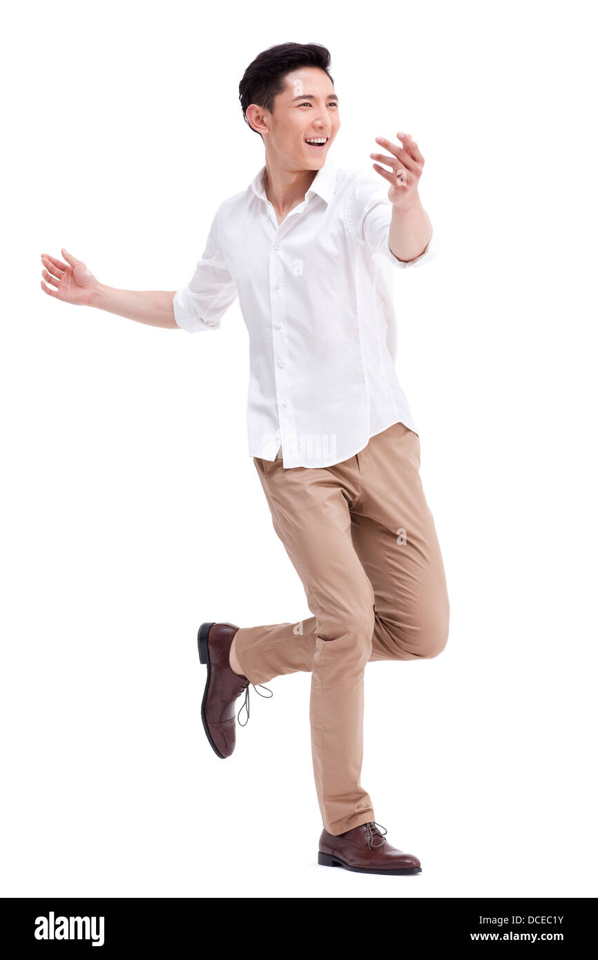 Portrait of excited young man Stock Photo - Alamy