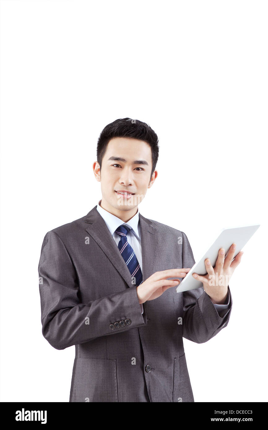 Chinese men using ipad hi-res stock photography and images - Alamy