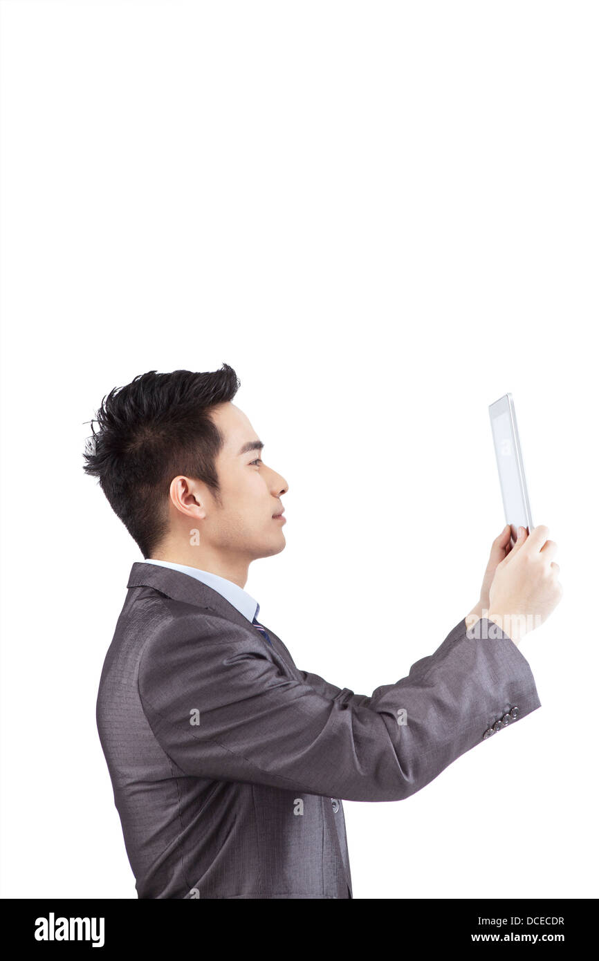 Chinese men using ipad hi-res stock photography and images - Alamy
