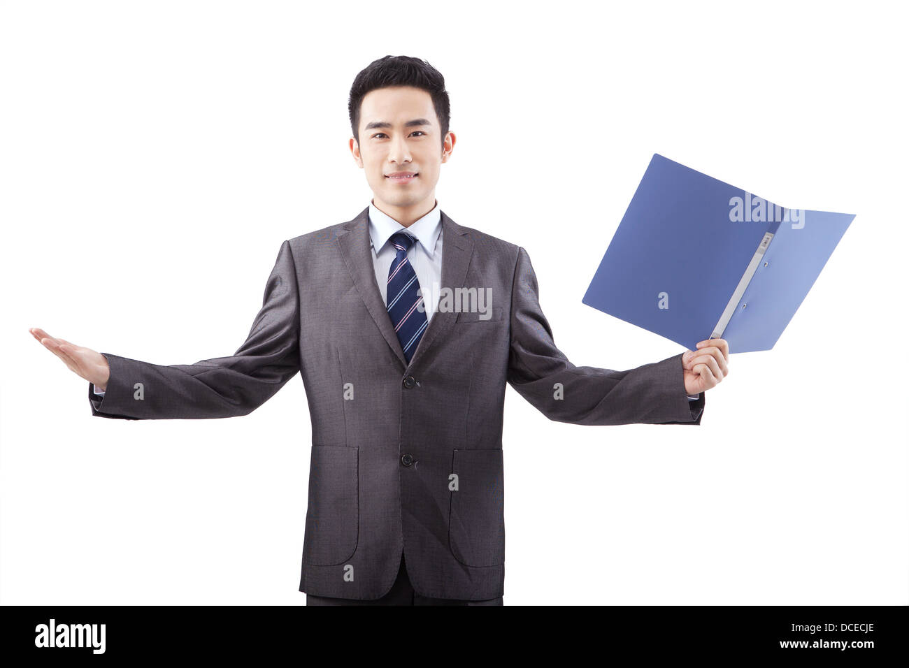 Business people holding a folder Stock Photo - Alamy