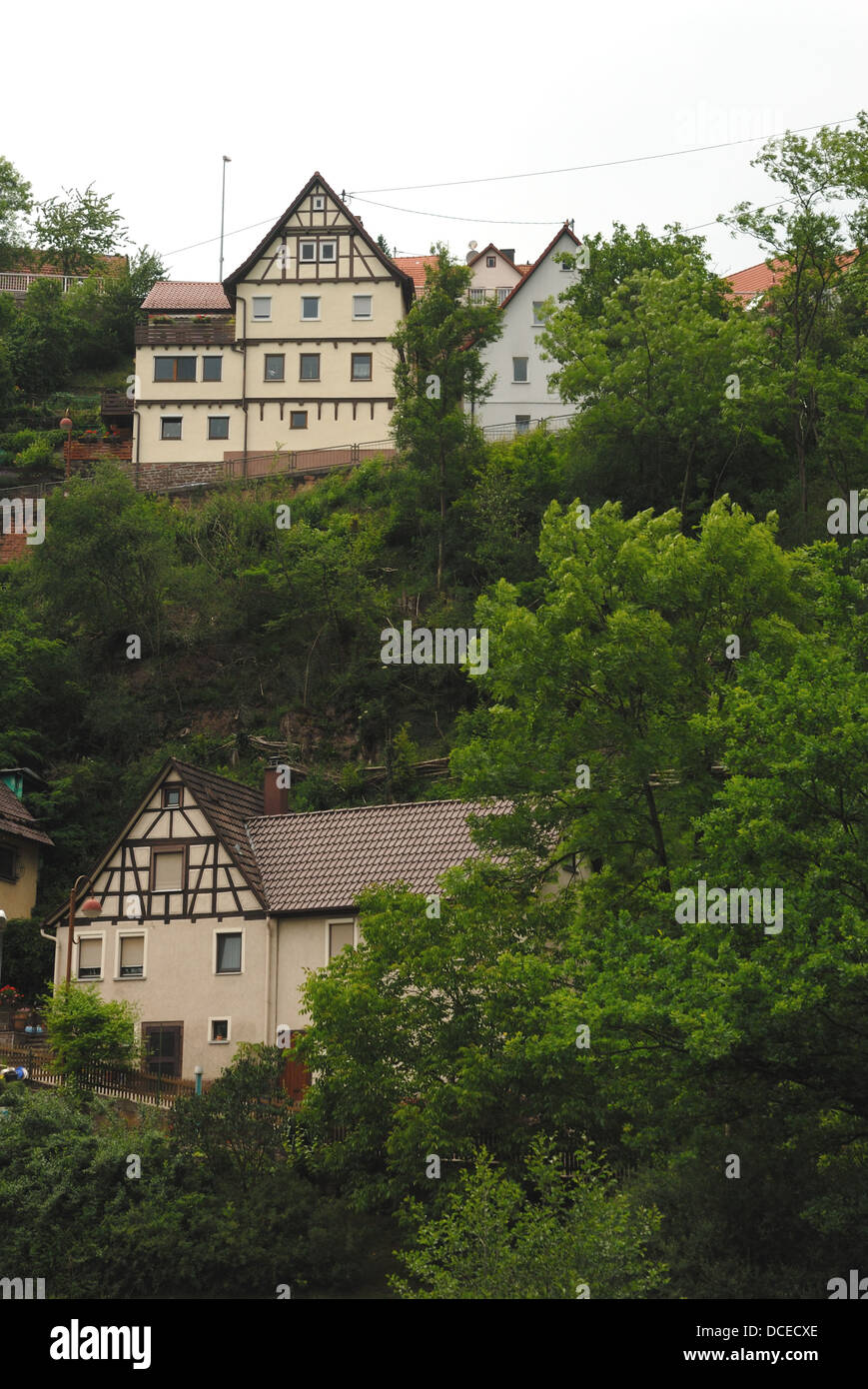 Typical German houses Stock Photo - Alamy