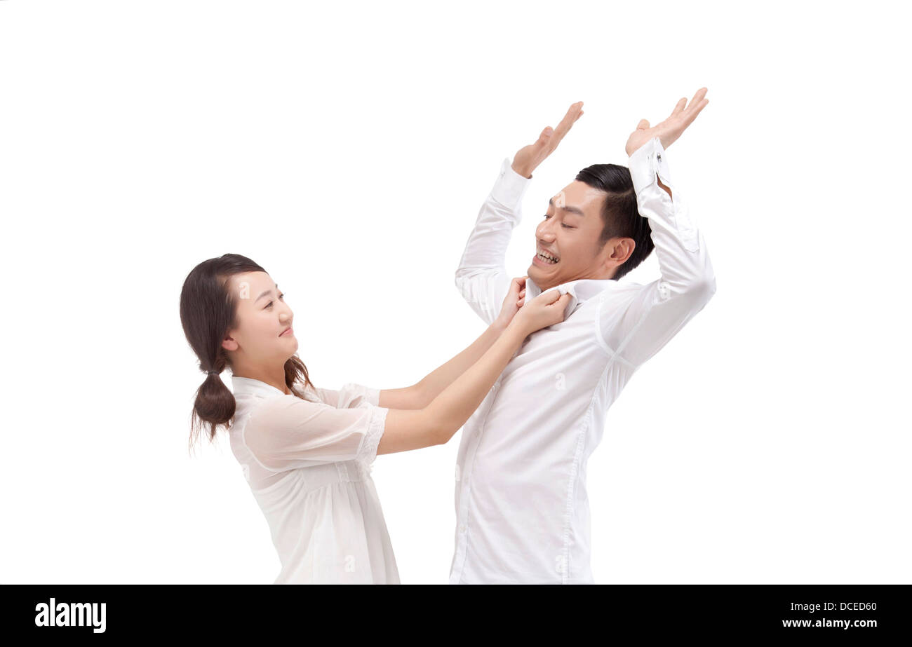 The young couple fighting Stock Photo - Alamy