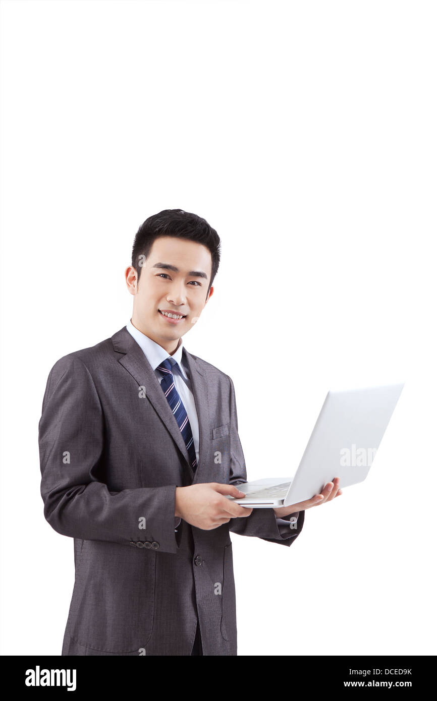 Business people using computer Stock Photo - Alamy