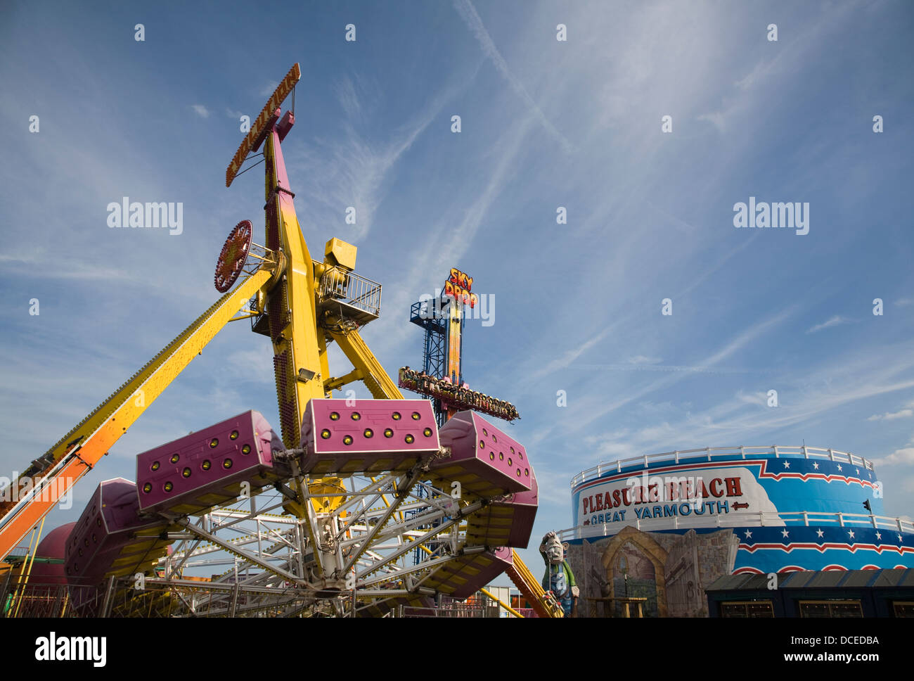 Evolution ride Pleasure Beach funfair, Great Yarmouth, Norfolk, England ...