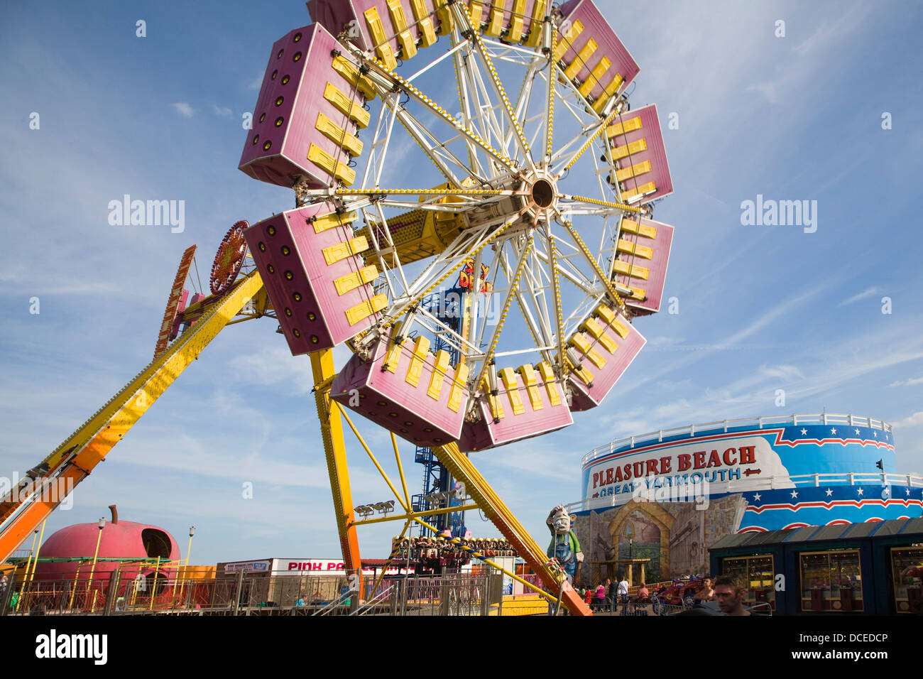 Evolution ride Pleasure Beach funfair, Great Yarmouth, Norfolk, England ...