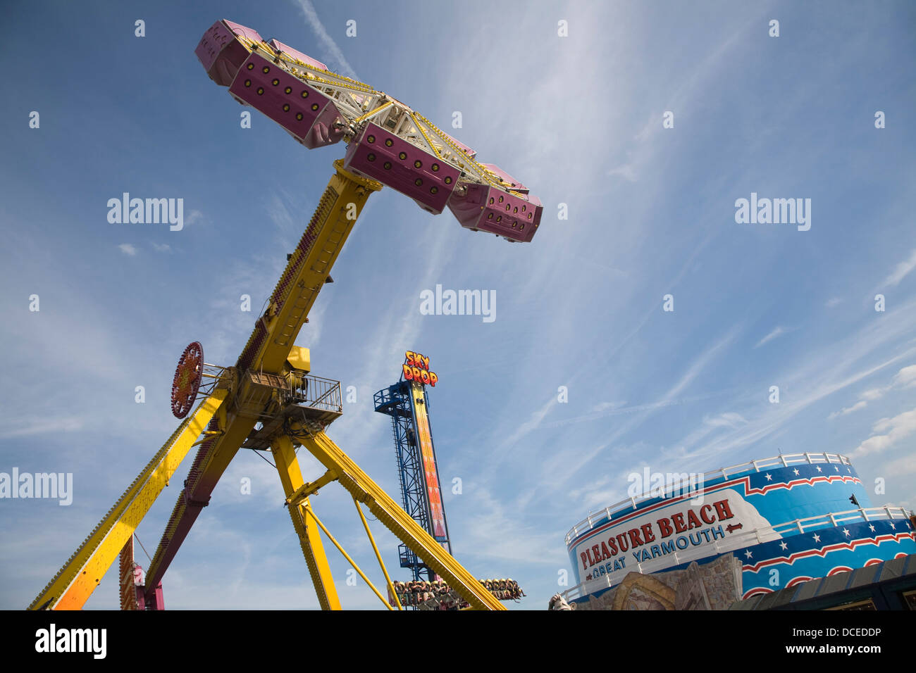 Evolution ride Pleasure Beach funfair, Great Yarmouth, Norfolk, England ...