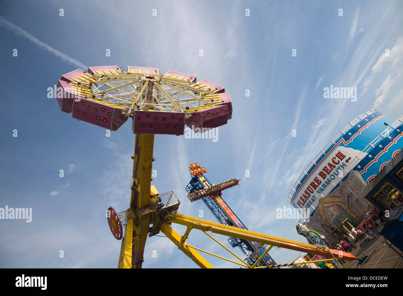 Evolution ride Pleasure Beach funfair, Great Yarmouth, Norfolk, England ...