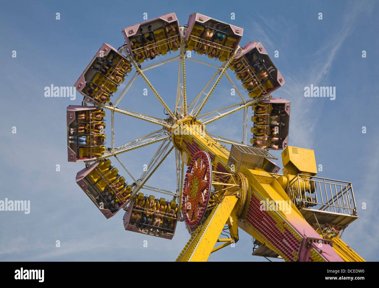 Evolution ride Pleasure Beach funfair, Great Yarmouth, Norfolk, England ...