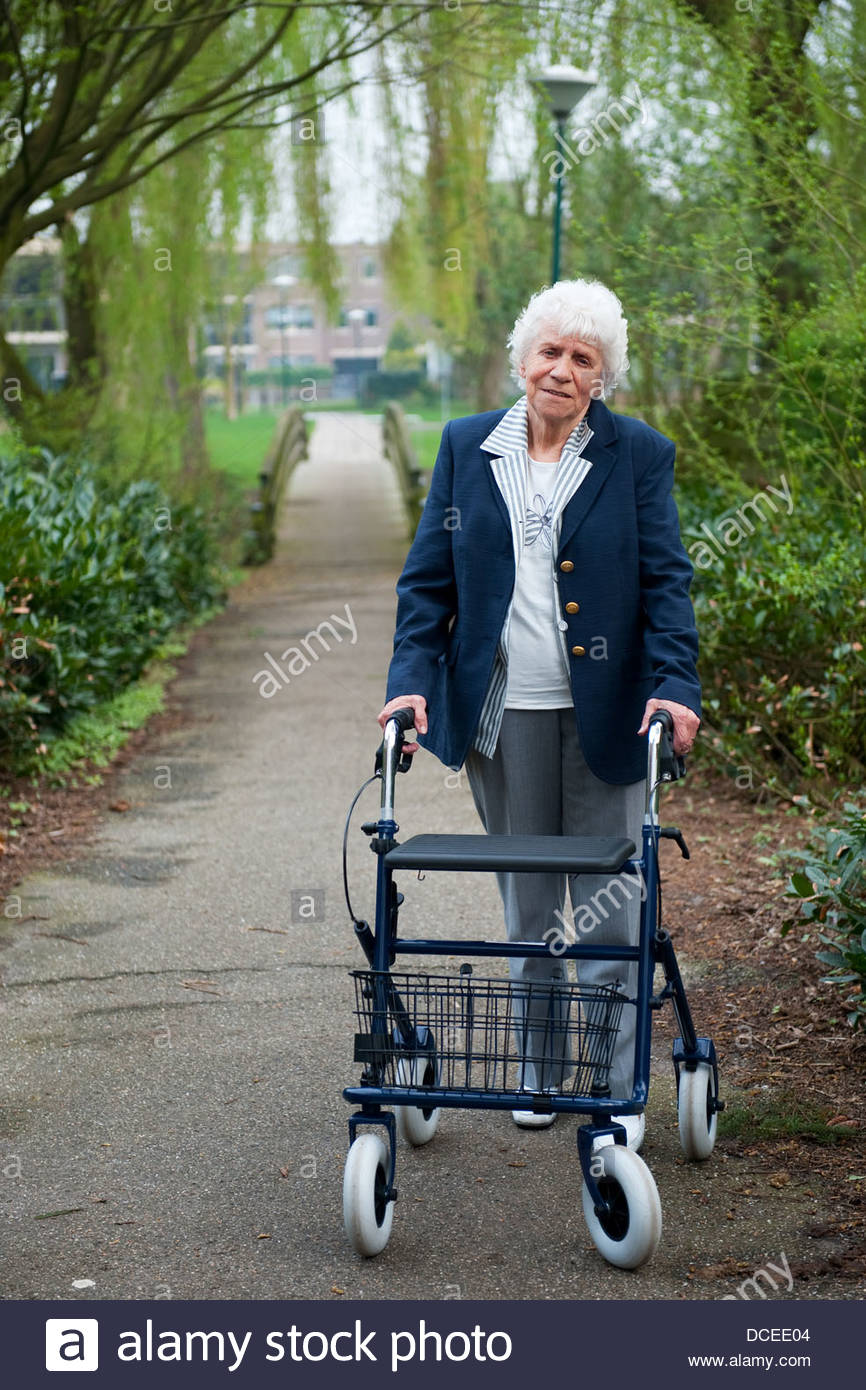 Old Lady Walker Stock Photos & Old Lady Walker Stock Images - Alamy