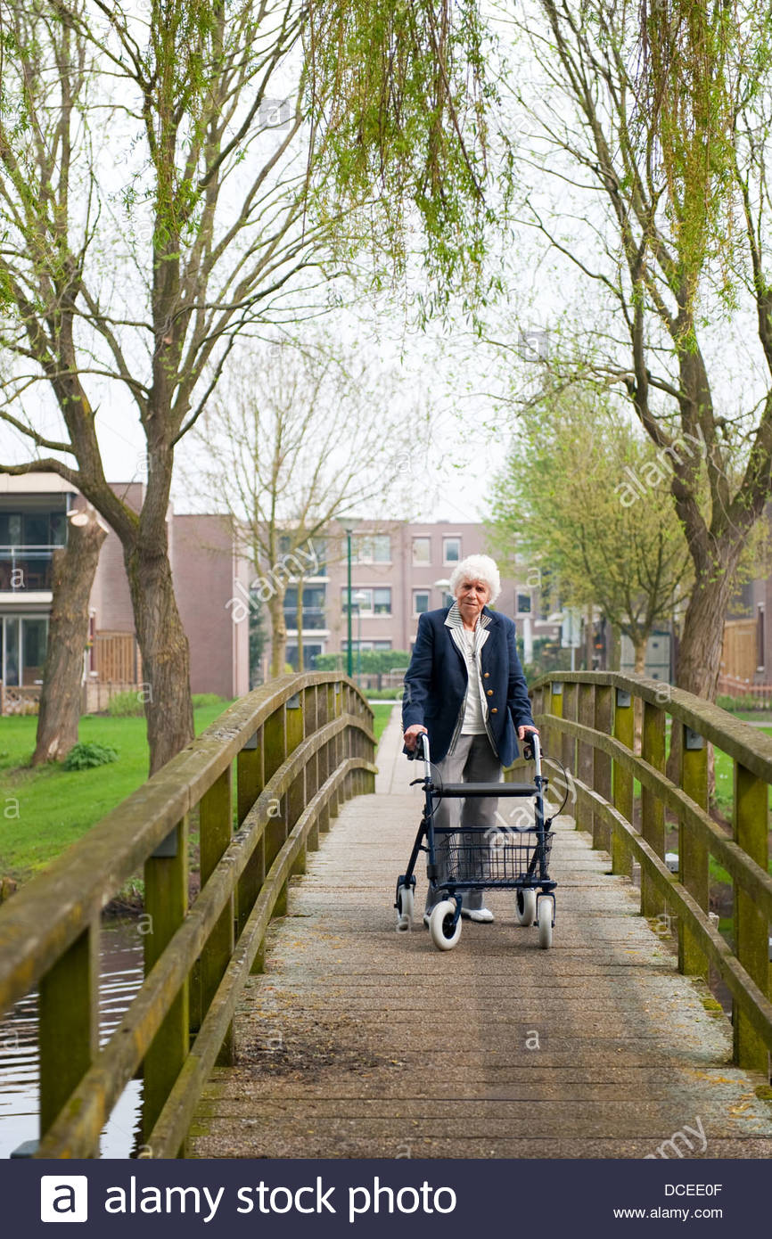 Old Lady Walker Stock Photos & Old Lady Walker Stock Images - Alamy