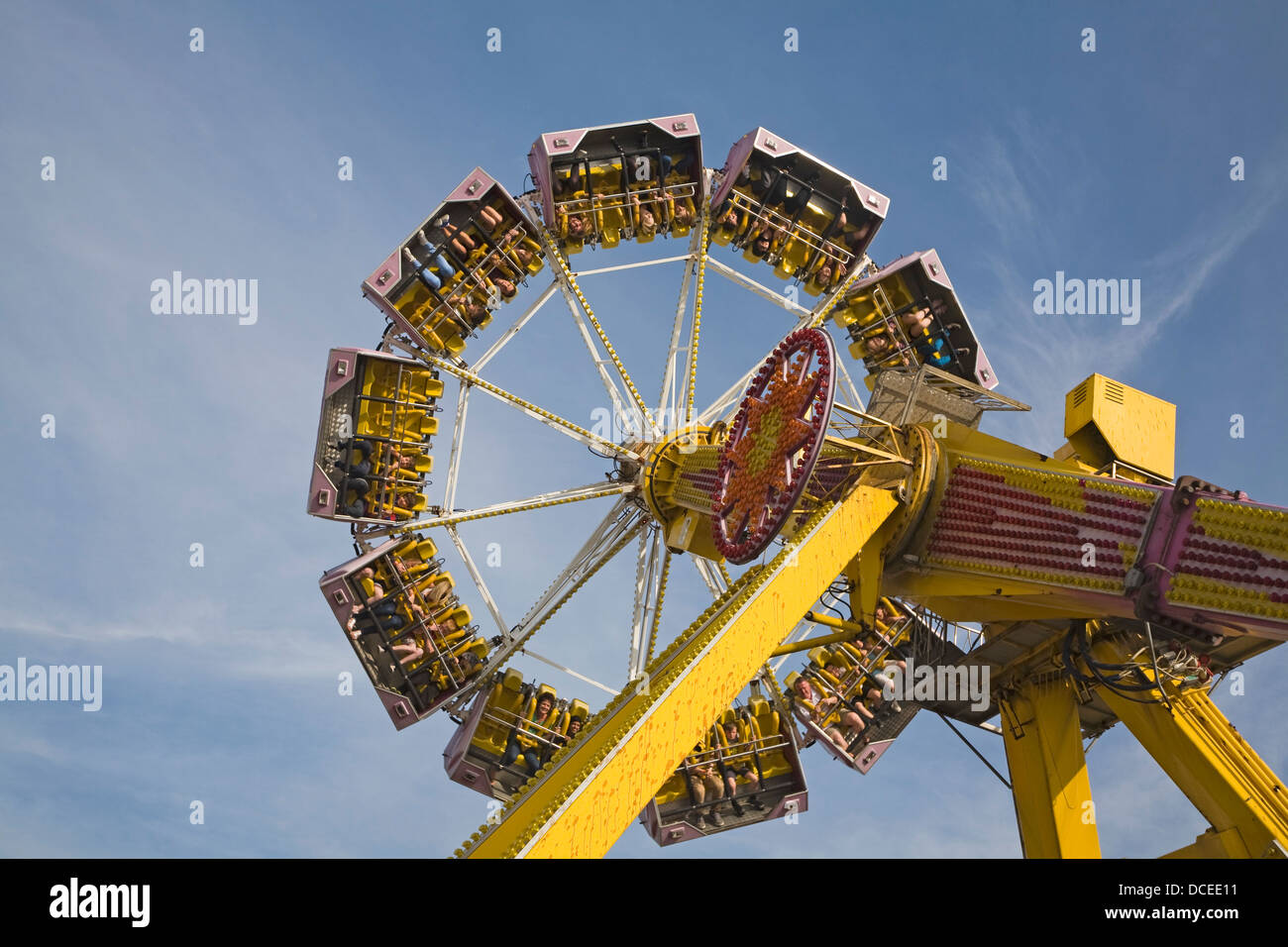 Evolution ride Pleasure Beach funfair, Great Yarmouth, Norfolk, England ...