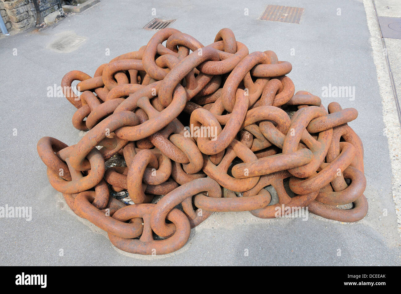 Chatham, Kent, England, UK. Chatham Historic Dockyard. Very heavy ship ...