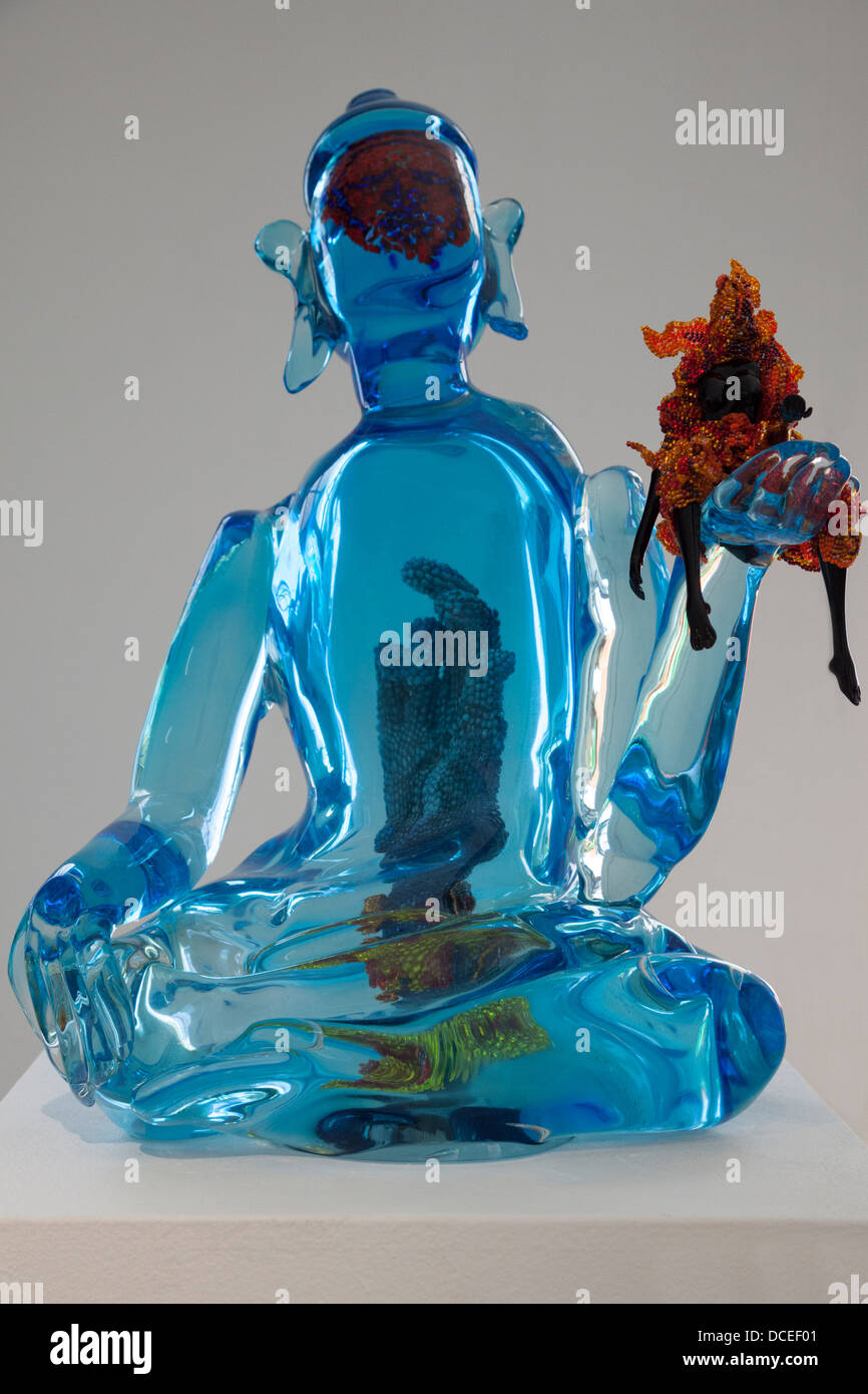 Buddha (Fire and Water), a Joyce Scott's work: hand-blown Murano glass ...