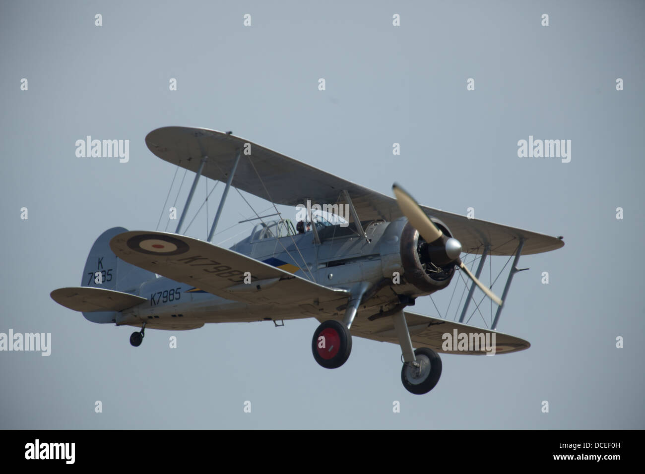Gloster Gladiator 1930's RAF fighter aircraft at Duxford Classic Wings ...