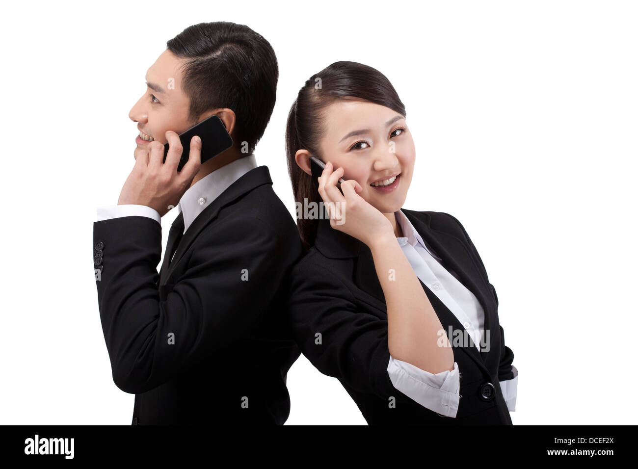 Business people calling Stock Photo - Alamy