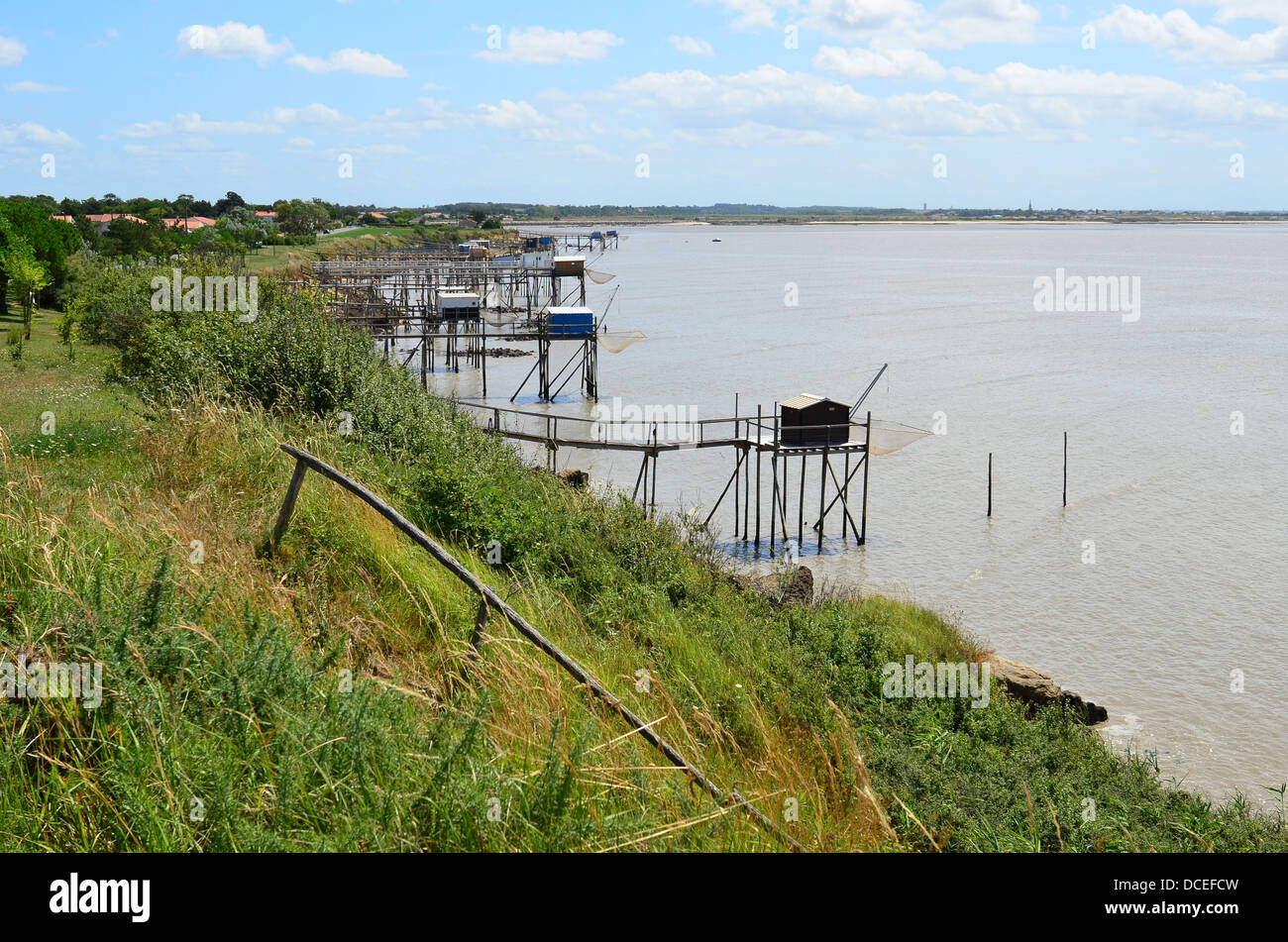 Les carrelets in Port des Barques, Charente Maritime, France, atlantic ...