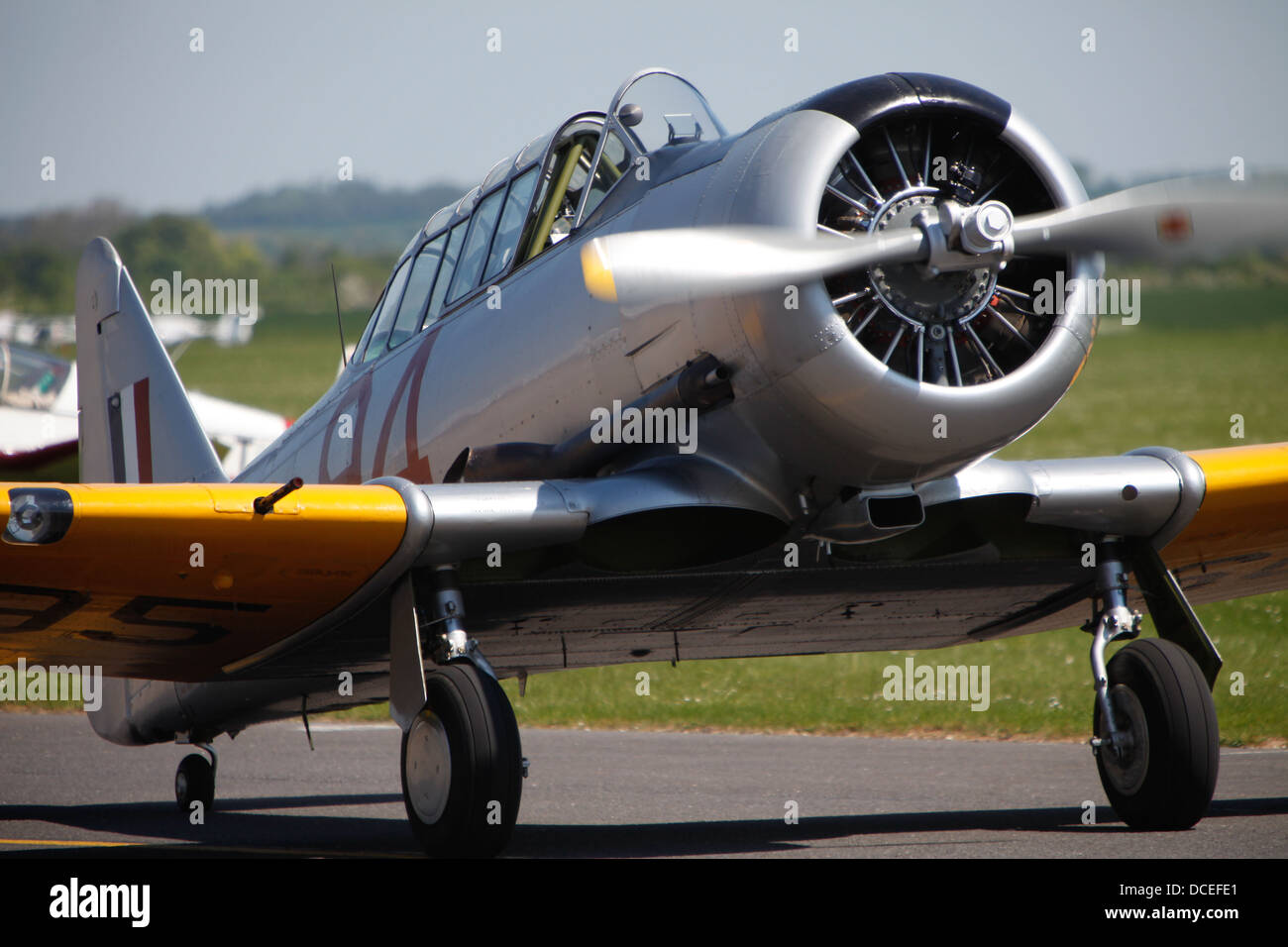 Harvard training aircraft at the Classic Wings display at Imperial War ...