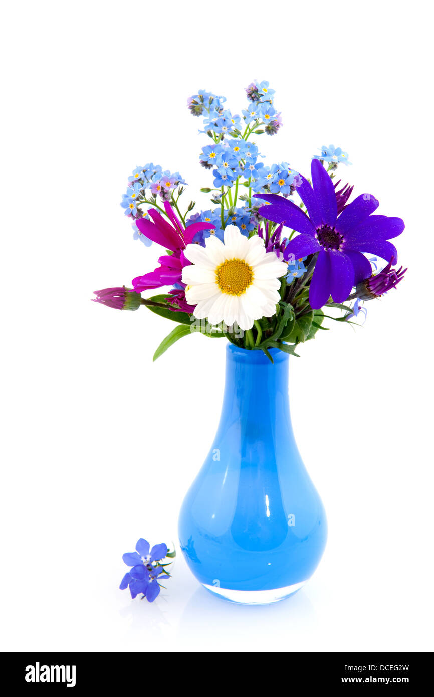 Vase with cheerful flowers Stock Photo - Alamy