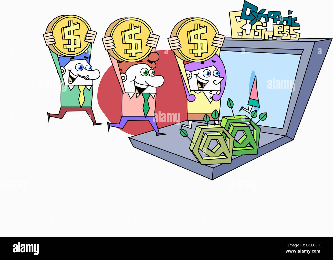 illustration of dynamic business Stock Photo - Alamy