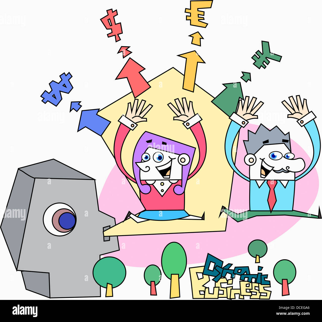 illustration of dynamic business Stock Photo - Alamy