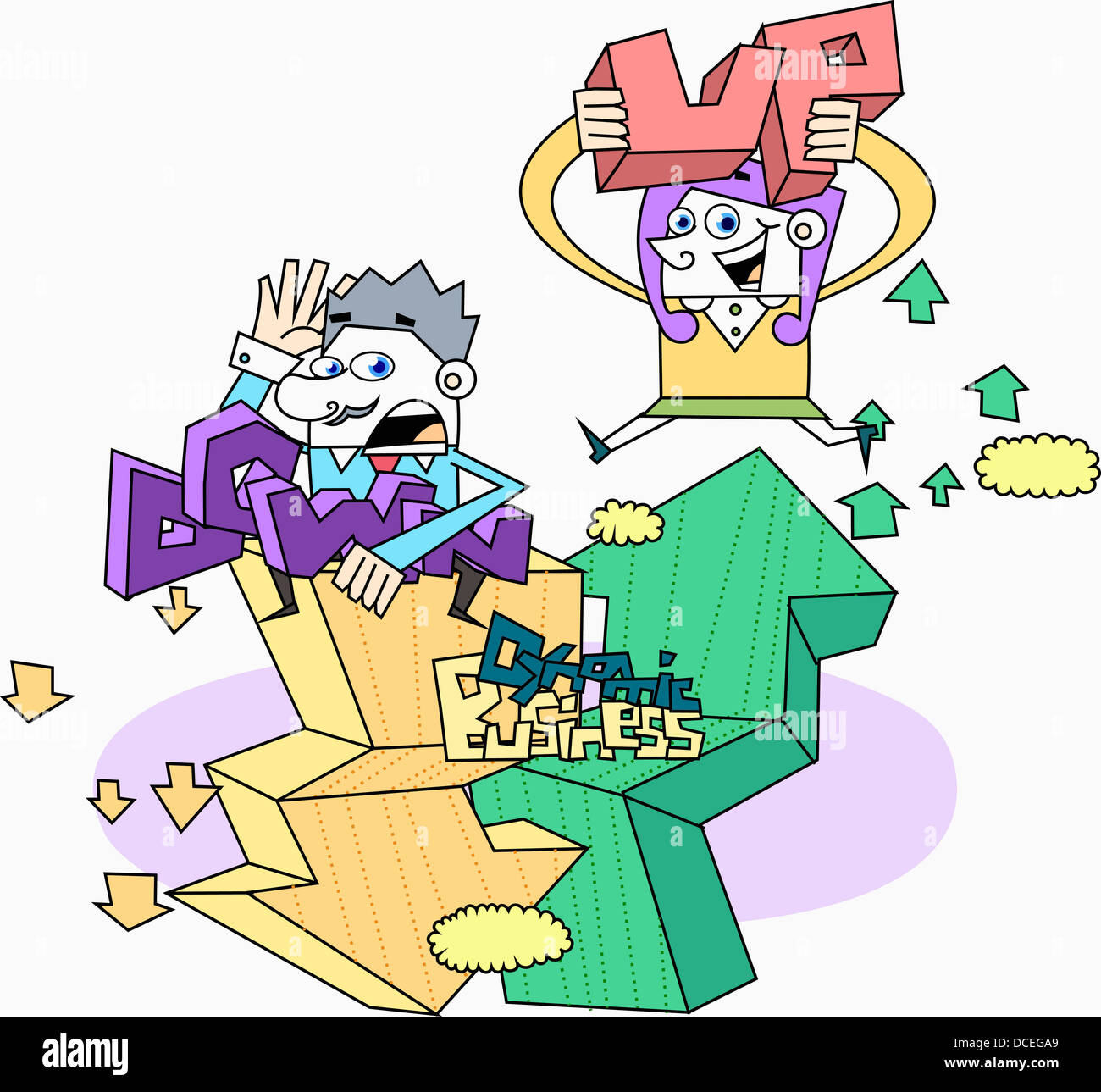 illustration of dynamic business Stock Photo - Alamy