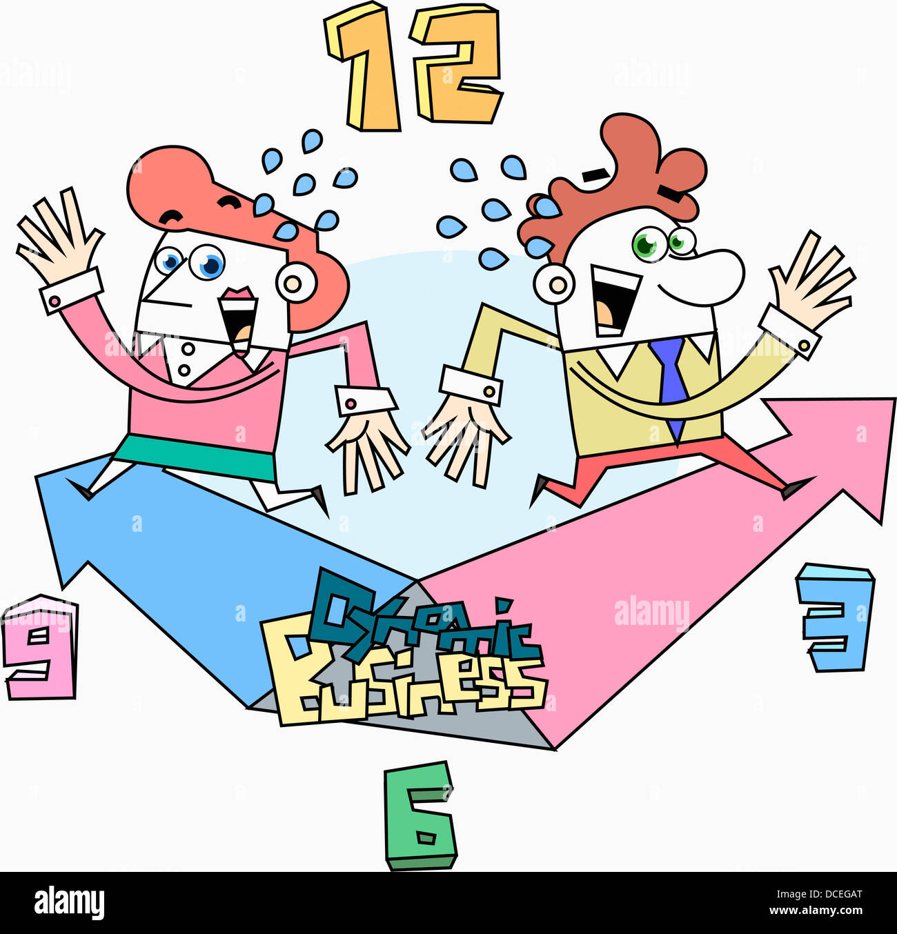 illustration of dynamic business Stock Photo - Alamy