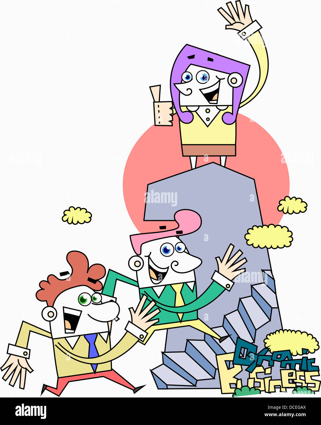 illustration of dynamic business Stock Photo - Alamy