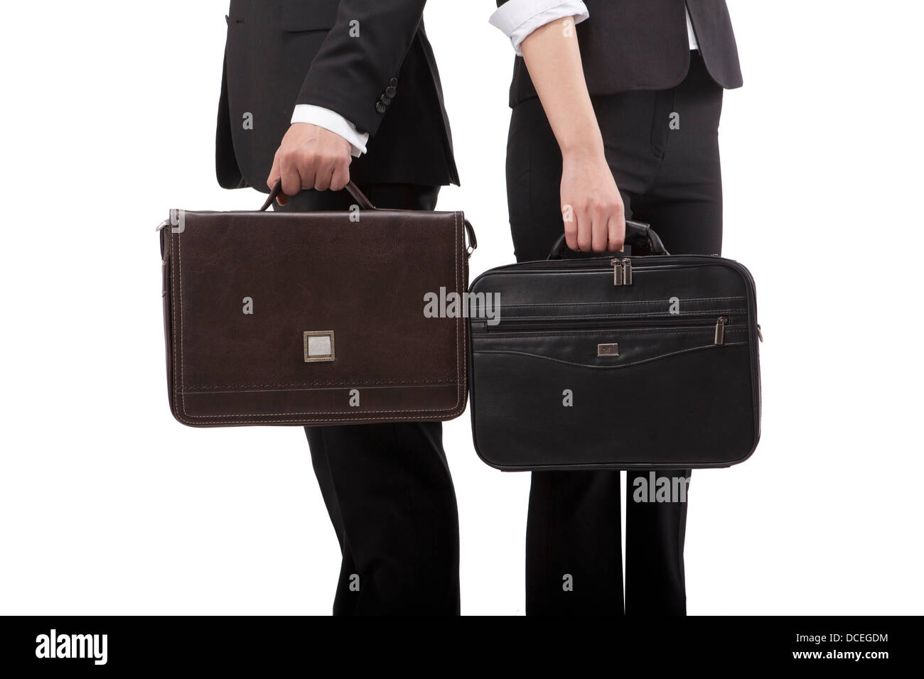 Business people and briefcase Stock Photo - Alamy