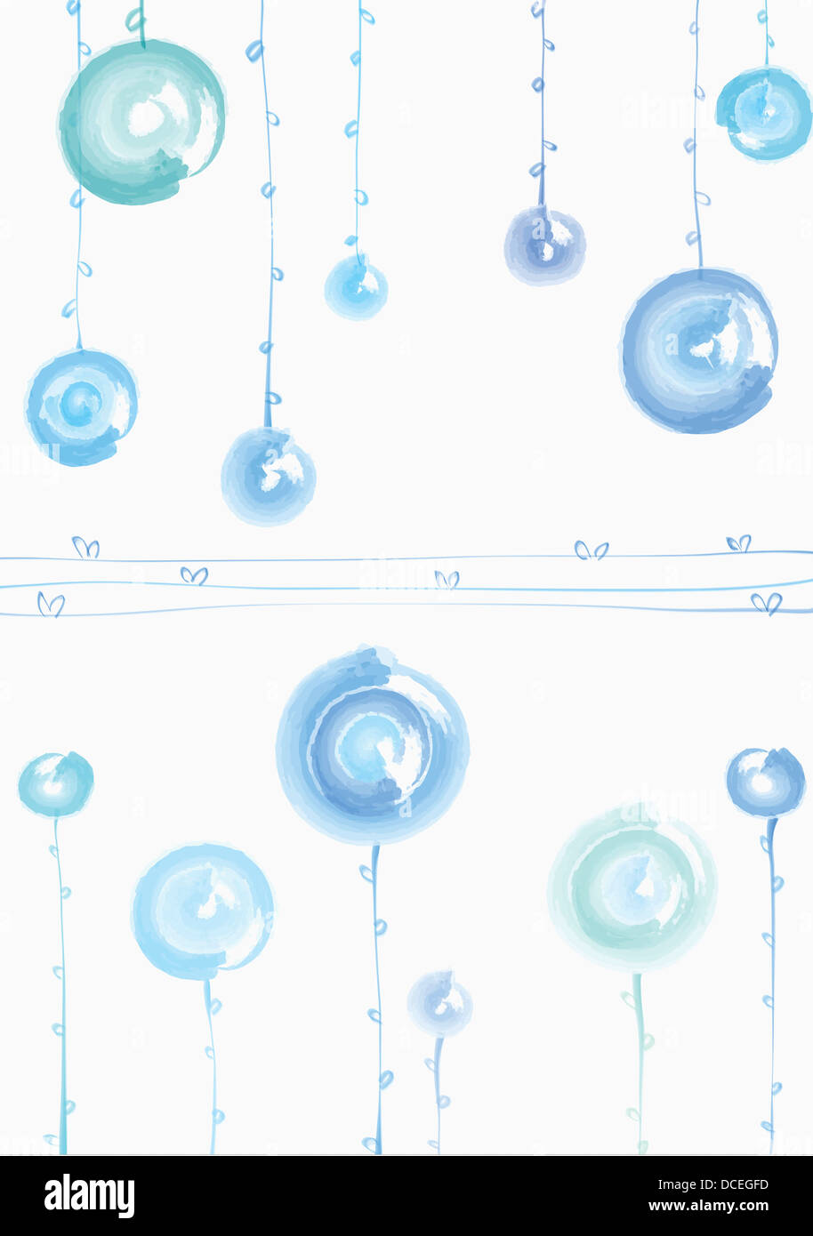an illustration with blue figures Stock Photo - Alamy