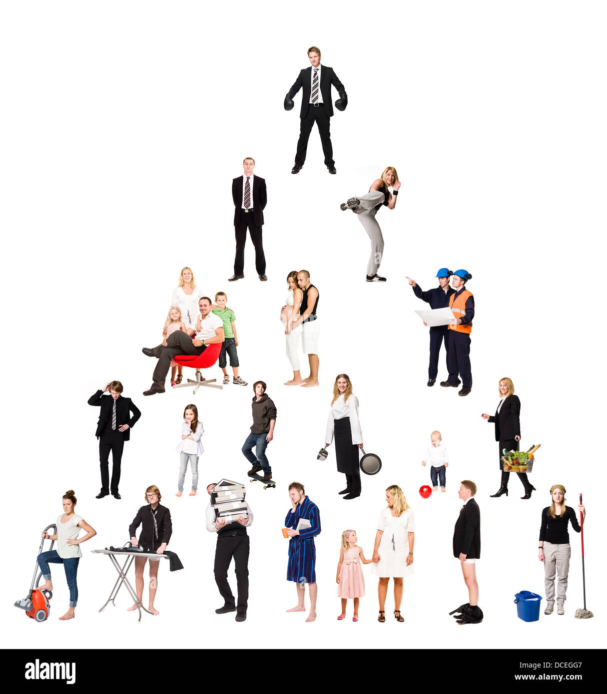 Pyramid of Real People Stock Photo - Alamy