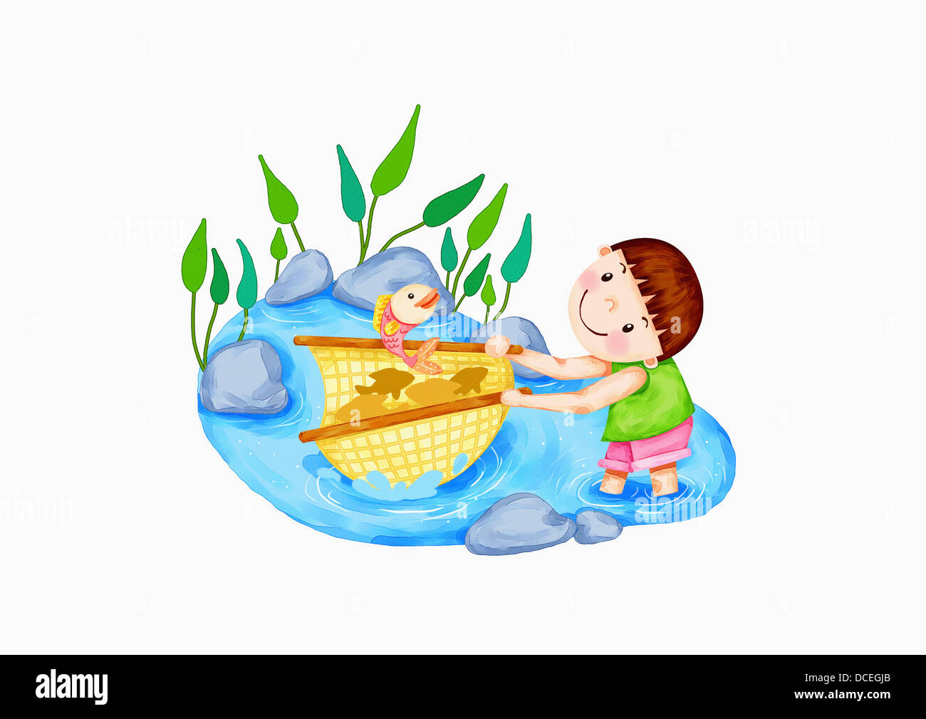 Catching fish from Cut Out Stock Images & Pictures - Alamy