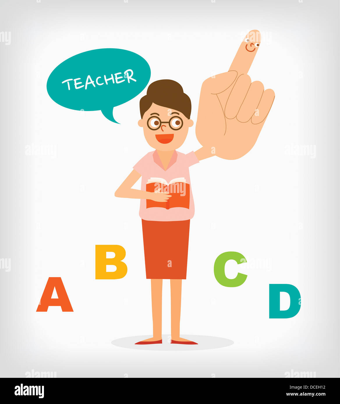 an illustration of a teacher Stock Photo - Alamy