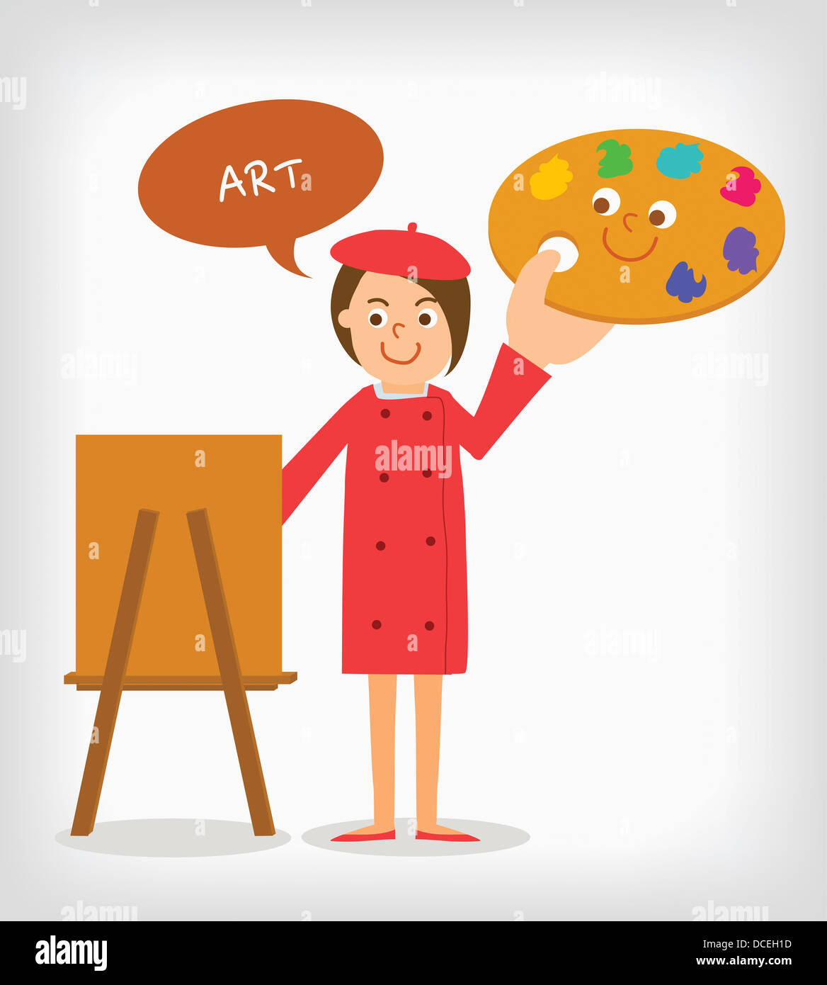 an illustration of an art painter Stock Photo - Alamy