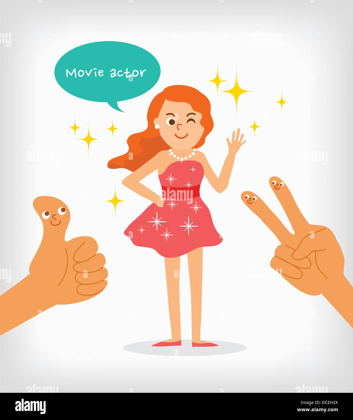 an illustration of a movie star Stock Photo - Alamy